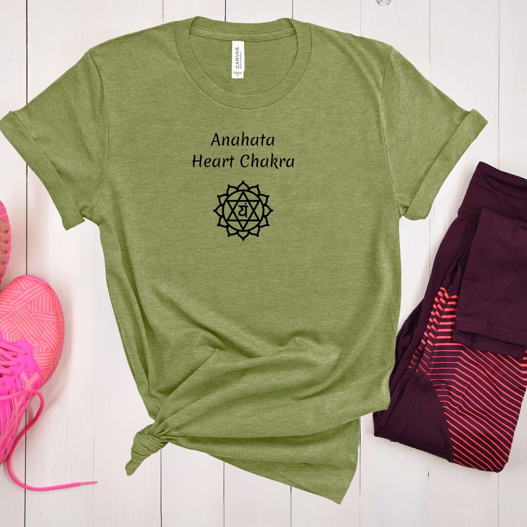 Heart Chakra T-shirt: Anahata Symbol, Green Yoga Meditation Tee - Etsy