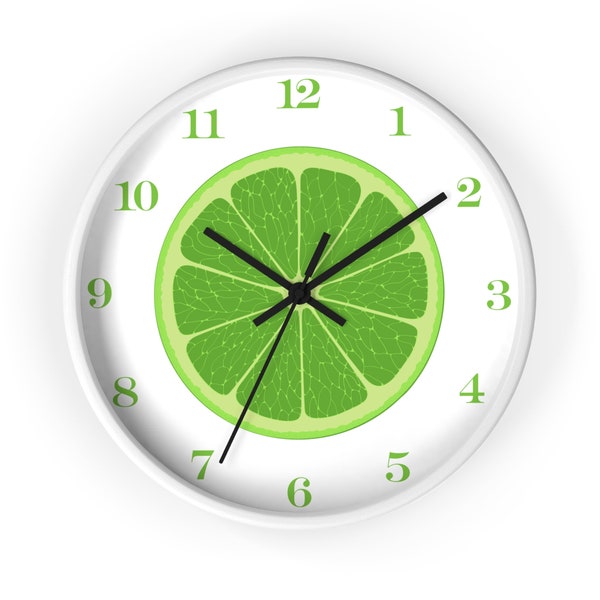 Lime Green Clock - Etsy