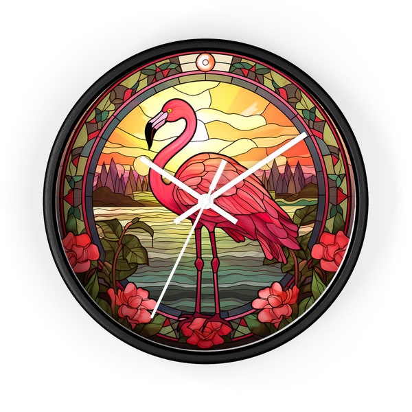 Pink Flamingo Clock - Etsy