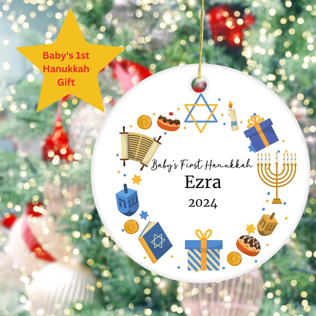 Personalized Baby's First Hanukkah Ornament: Custom Keepsake Gift - Etsy