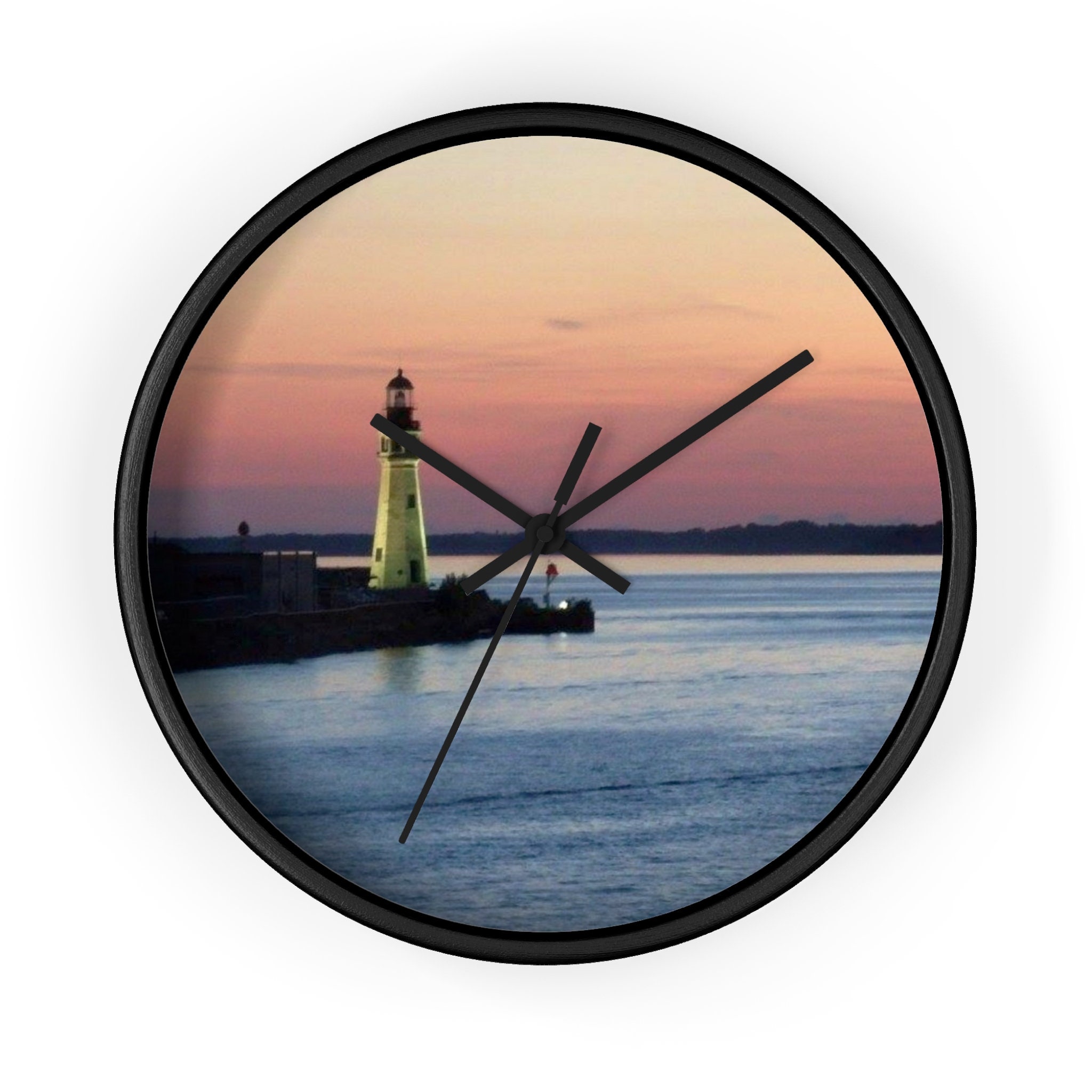 Lighthouse Beach Time Wall Clock, Beach Theme Clock, Nautical Gift ...