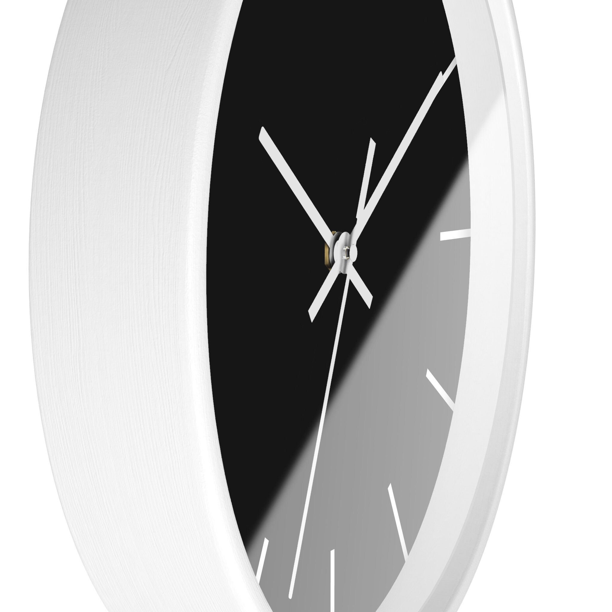 Black and White Analog Wall Clock Minimalist Style Battery Operated ...