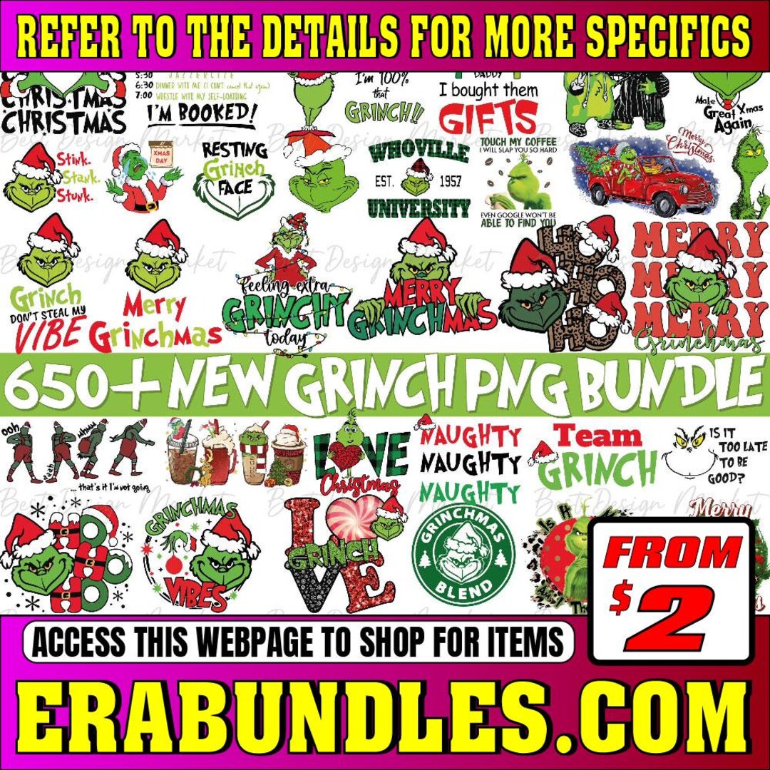 650 Mega Bundle PNG Grinch Christmas, Grinch Png, Christmas Bundle Png ...
