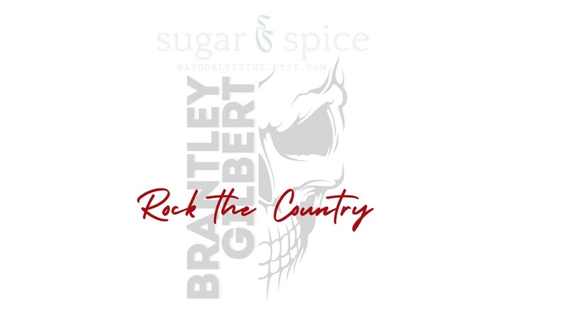 Brantley Gilbert Rock the Country Skull PNG - Etsy