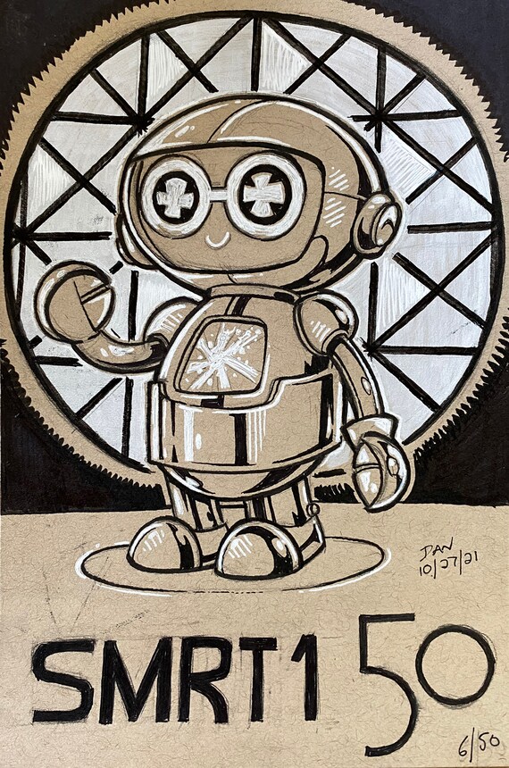 SMRT-1 From EPCOT Center Original Pen and Ink Sketch | Etsy