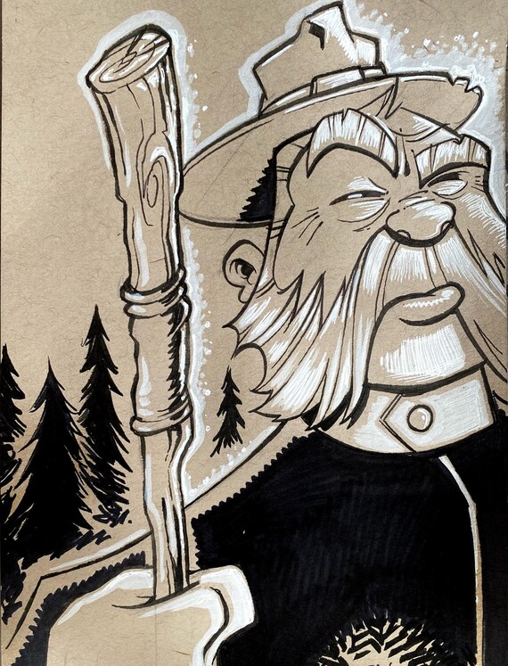 Explorer Original pen and ink sketch | Etsy