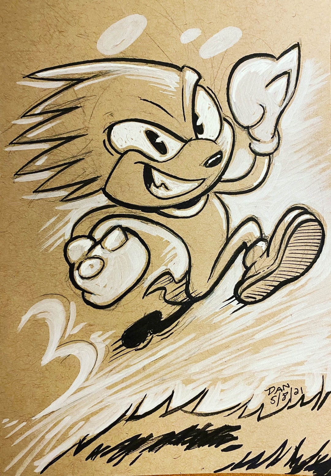 Knuckles - Original Pen and Ink Sketch - Etsy