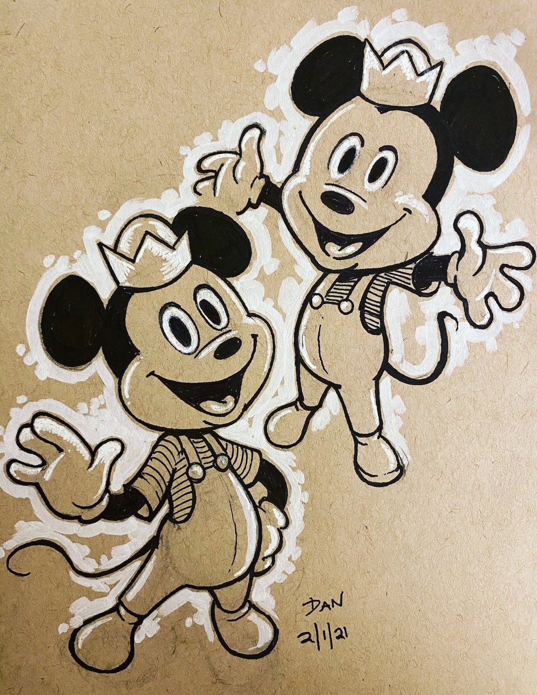 Morty and Ferdie Fieldmouse - Original Pen and Ink Sketch - Etsy