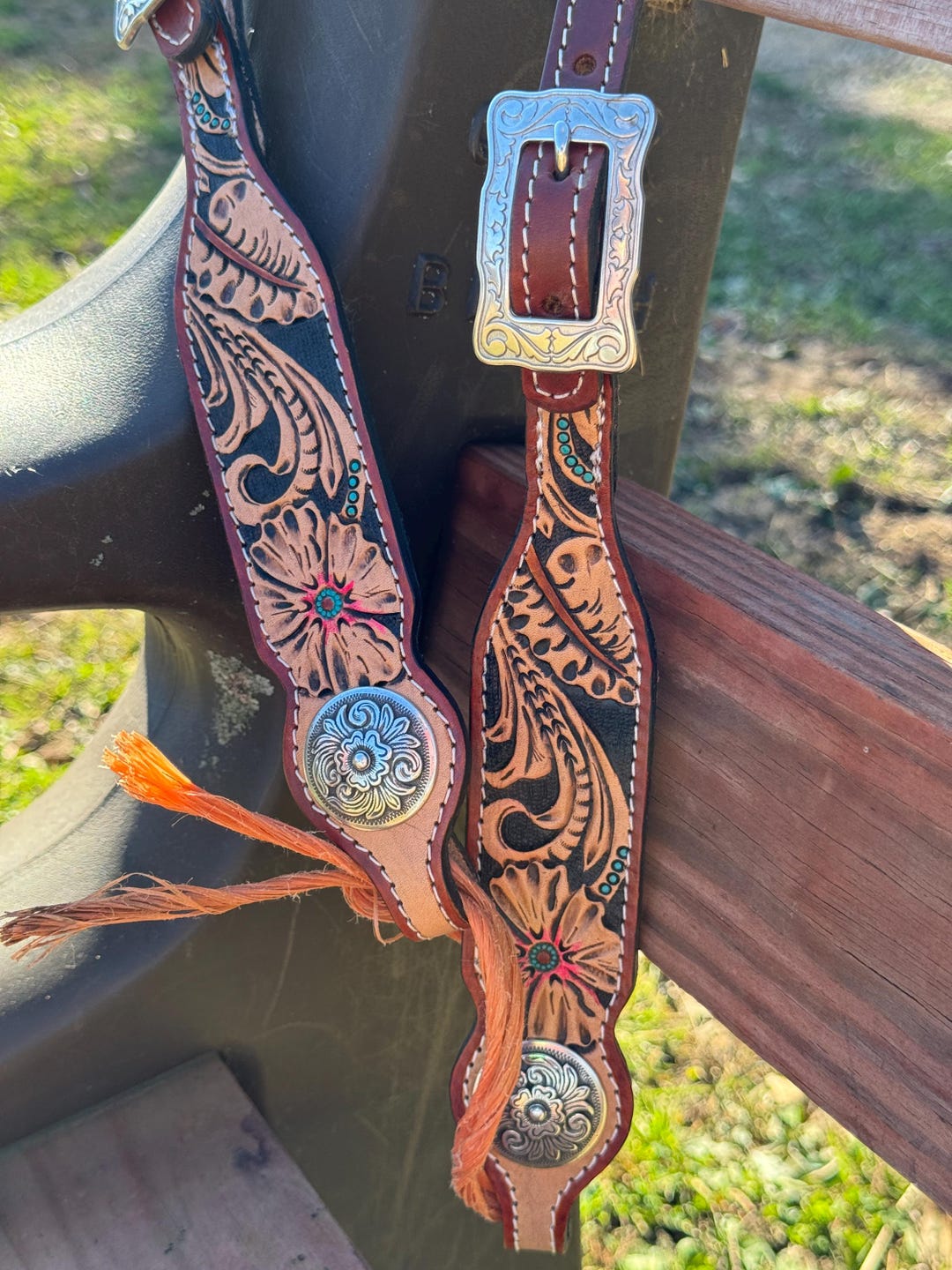 Hand Tooled One Ear Headstall for Standard Size Horse - Etsy