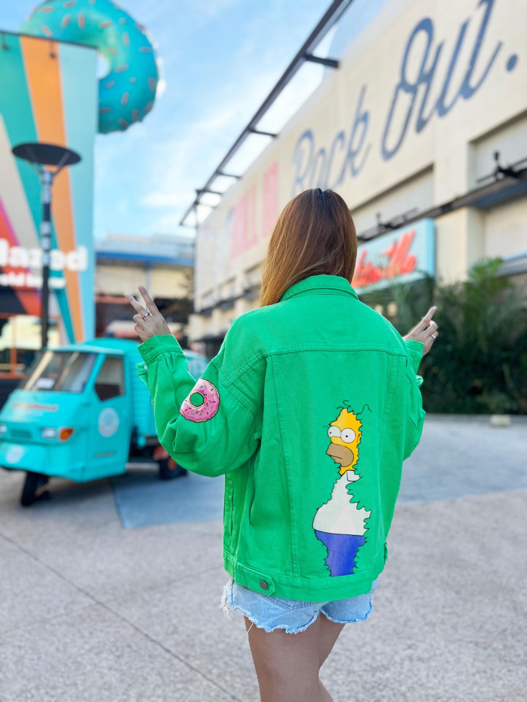 Homer Simpson /denim Jackets Craftsmanship, Personalized With Your ...