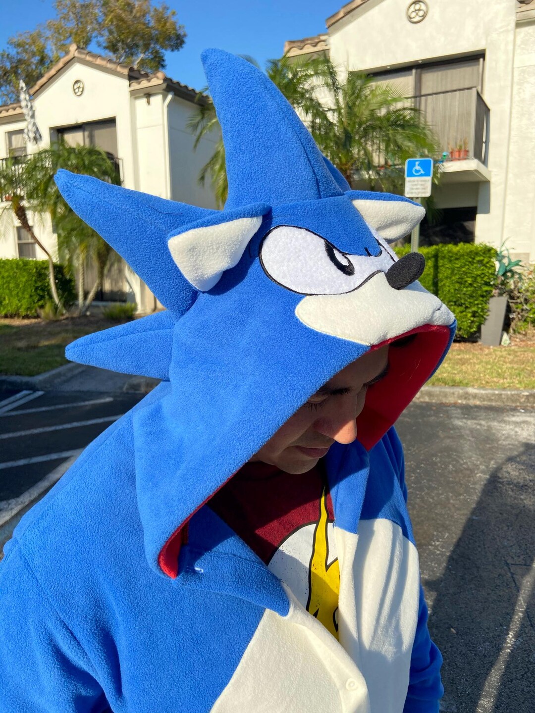 Sonic Kigurumi Pajamas, Cosplay Sonic, Sonic the Hedgehog Onesie, Adult ...