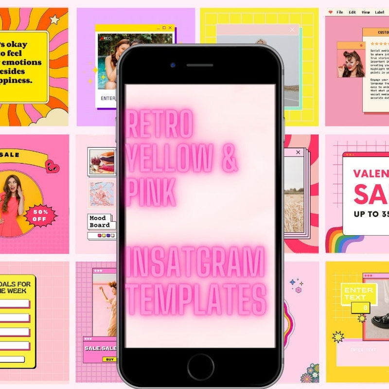 Yellow Instagram - Etsy