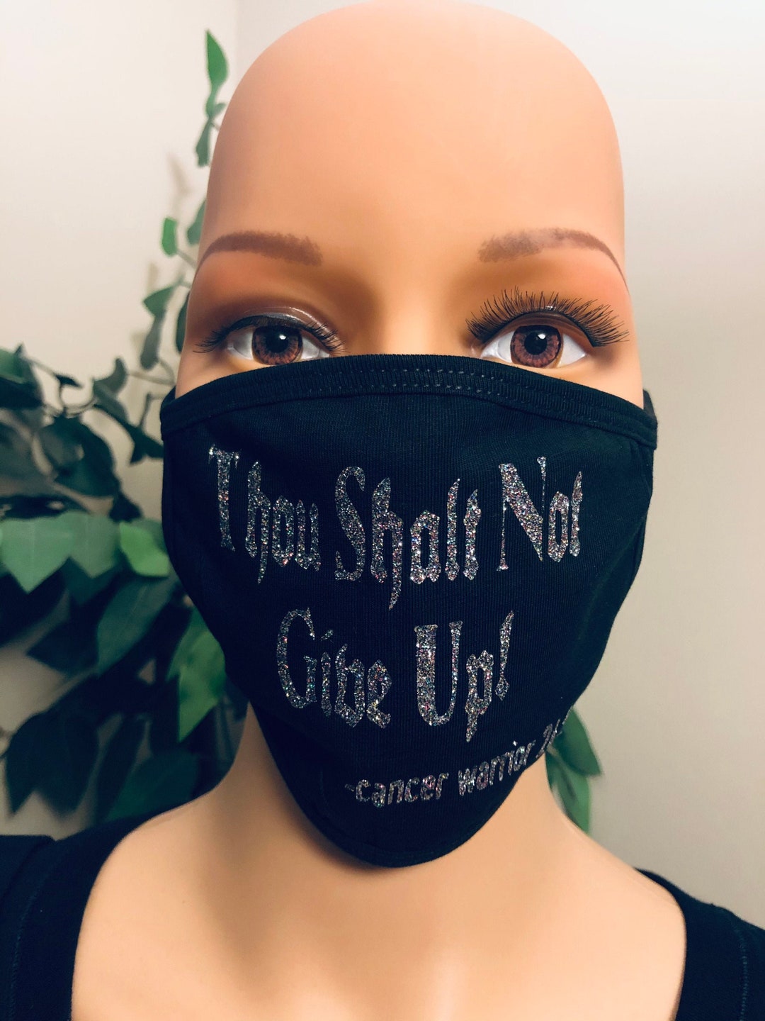 Thou Shalt Not Give up Face Mask, Cancer Mask,breast Cancer Awareness ...