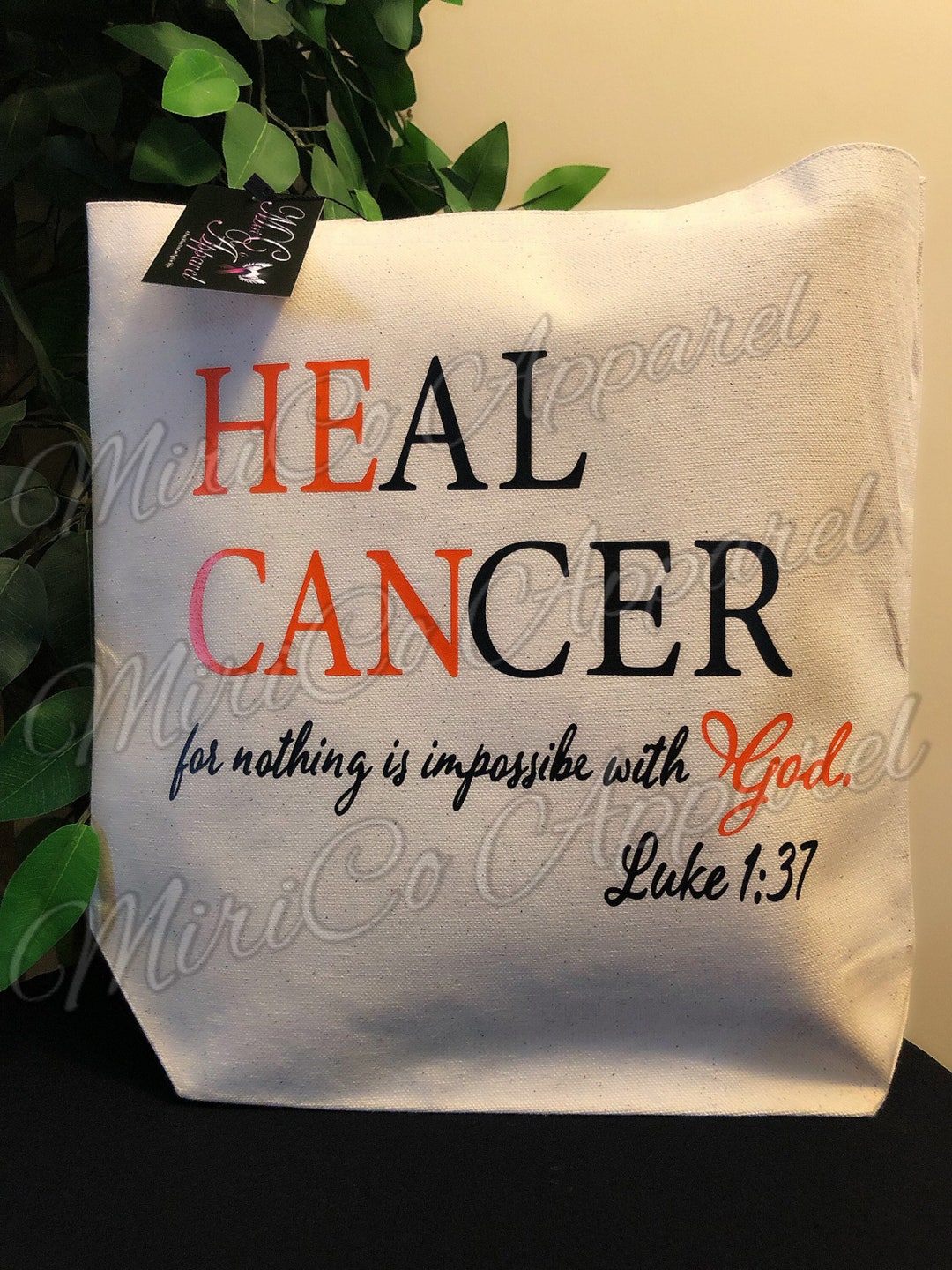 He Can Heal Cancer Tote Bag, Cancer Awareness, Cancer Warrior, Chemo ...