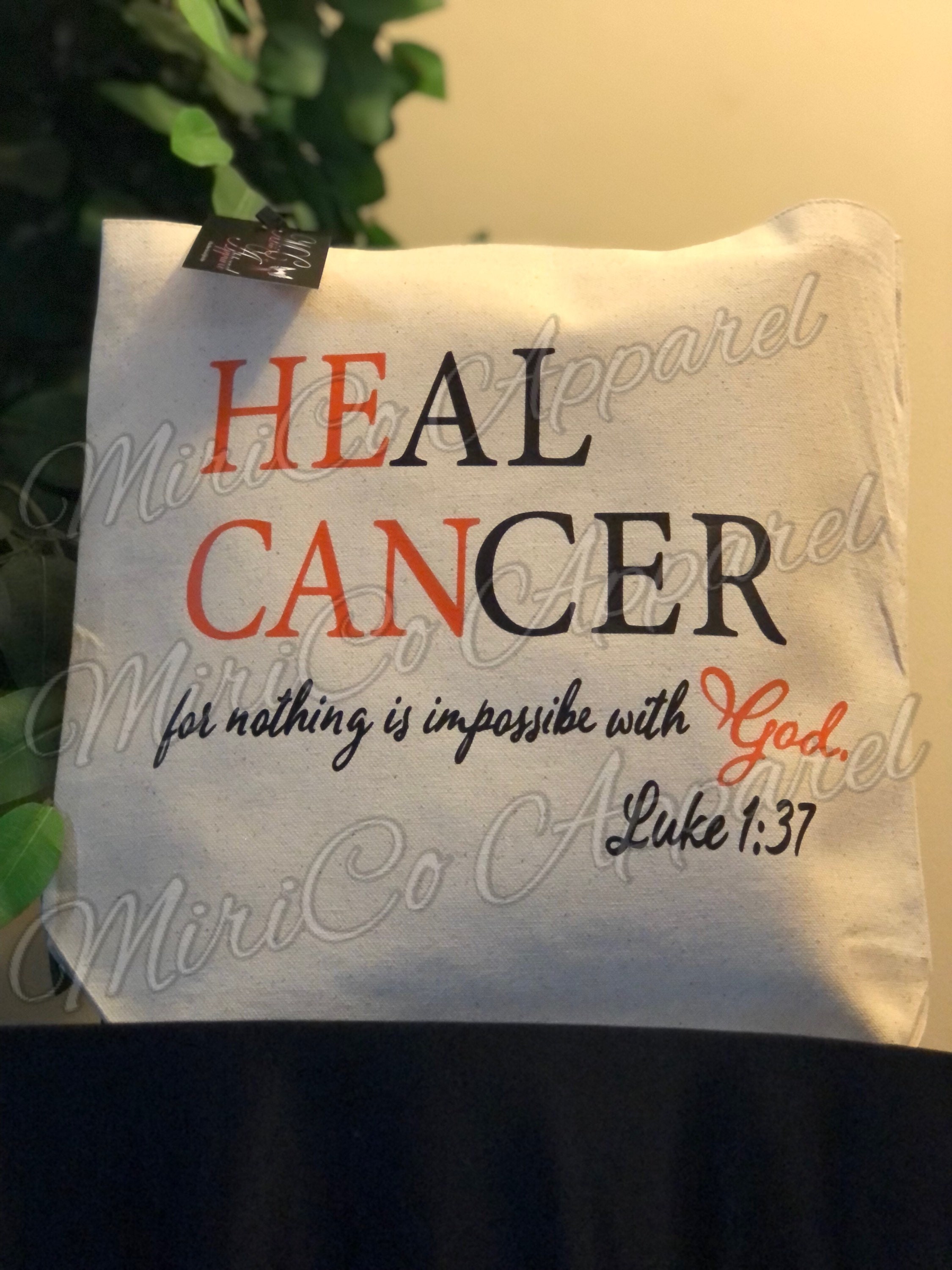 He Can Heal Cancer Tote Bag, Cancer Awareness, Cancer Warrior, Chemo ...
