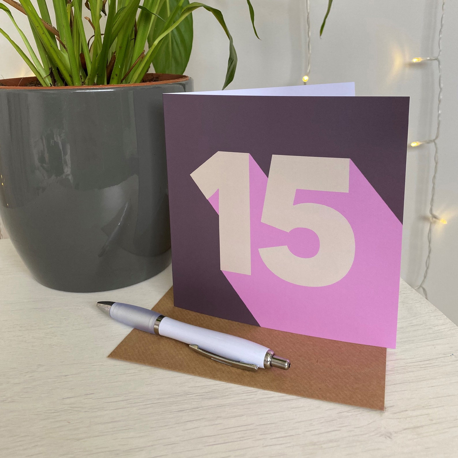 Age 15 Card 15th Birthday Card Girl 15th Card Pink Teenager - Etsy