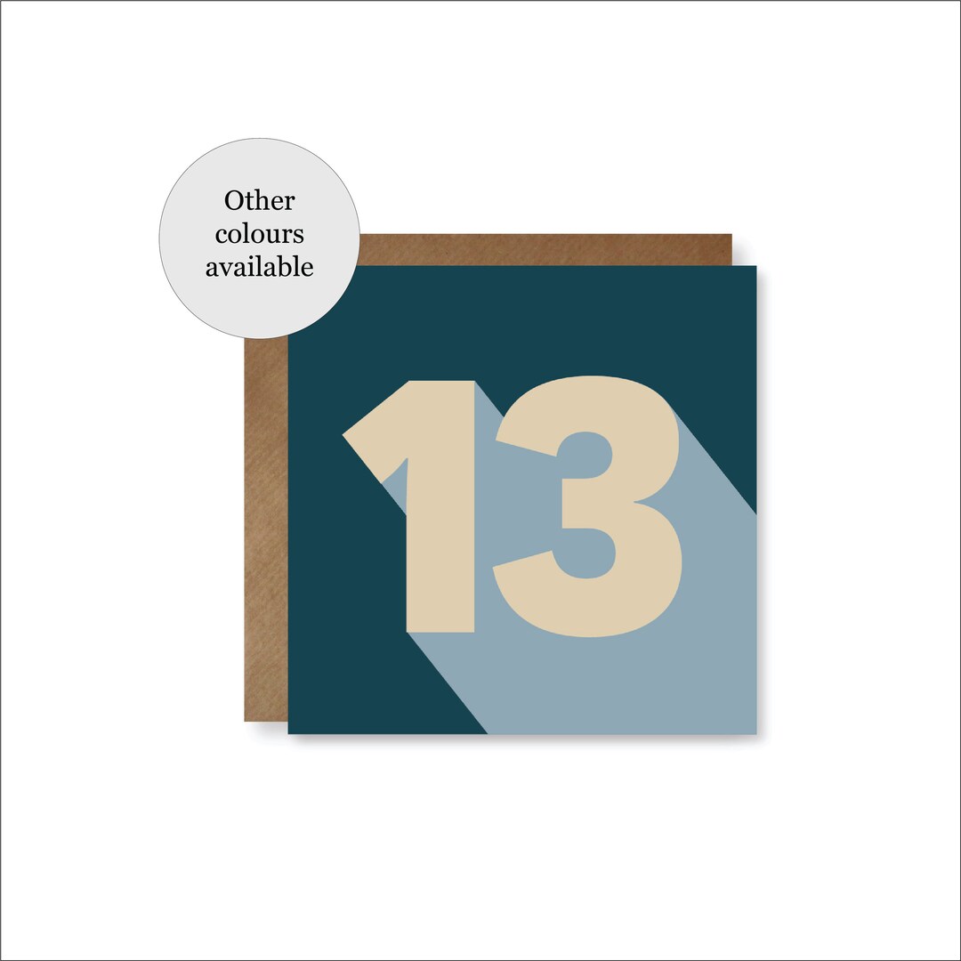 Age 13 Card, 13th Birthday Card Boy, 13th Card Boy, 13th Birthday, 13 ...