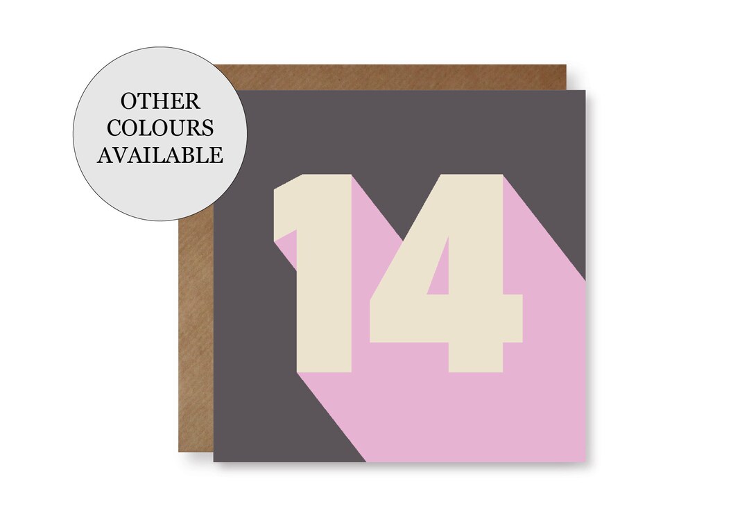 14th Birthday Card Girl, 14th Card, Teenager Card, Cool Teenage Card ...
