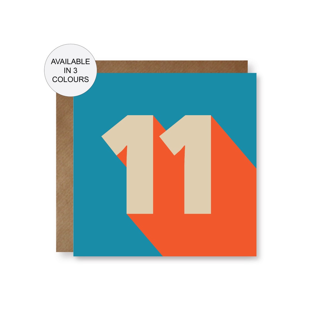 11th Birthday Card, Age 11 Girl, Age 11 Boy, 11 Today! 11 Years Old, 11 ...