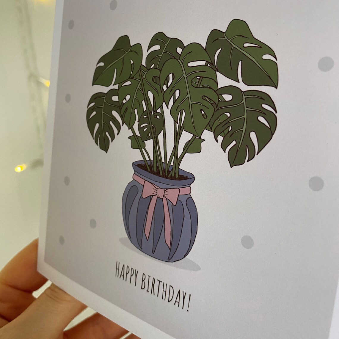 Cheese Plant Birthday Card Monstera Card Friend Birthday | Etsy
