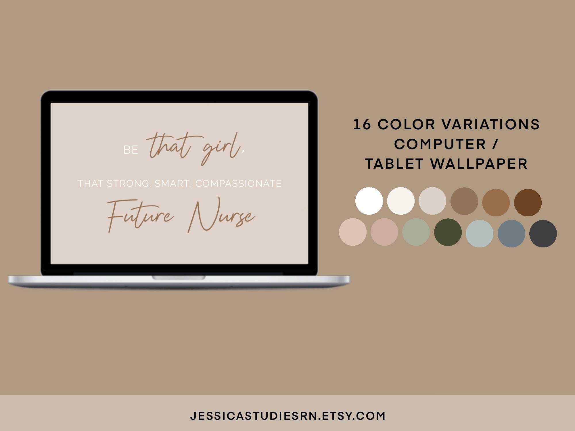 BE THAT GIRL Future Nurse Wallpaper | Neutral Aesthetic | Laptop ...