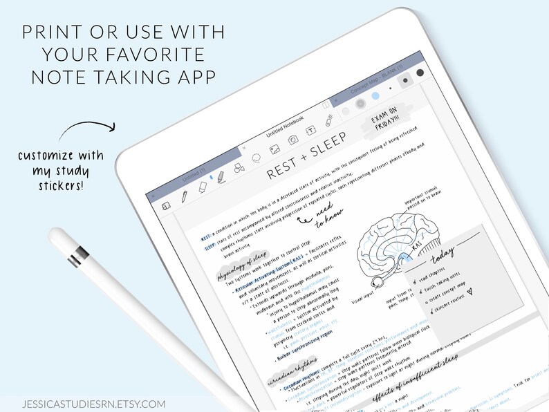 REST + SLEEP Notes Pack | Fundamentals | Nursing School Notes | Digital ...