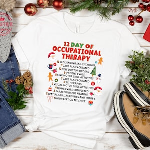 12 Days of Occupational Therapy Sweatshirt, Christmas Occupational ...