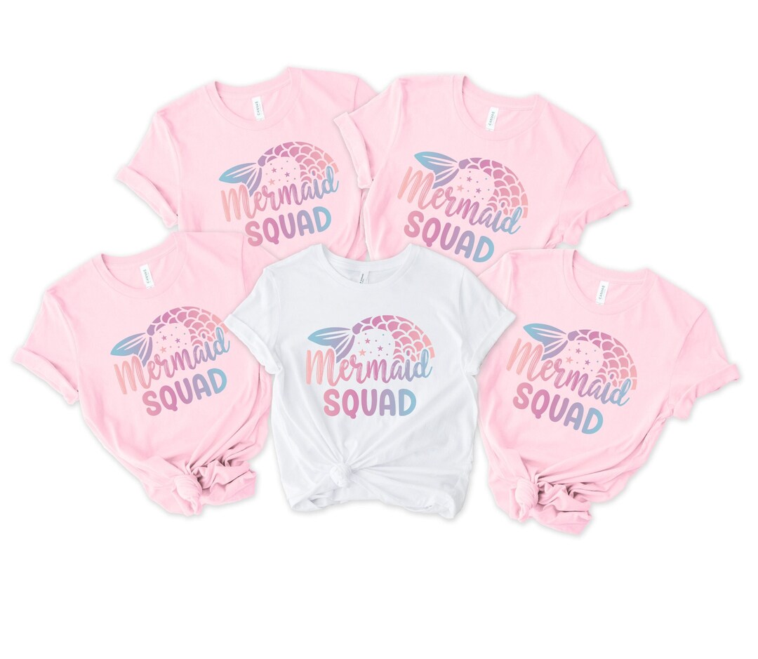 Family Mermaid Squad Birthday Shirts, Mermaid Squad Shirt, Funny Squad ...