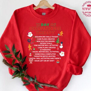 12 Days of Occupational Therapy Sweatshirt, Christmas Occupational ...