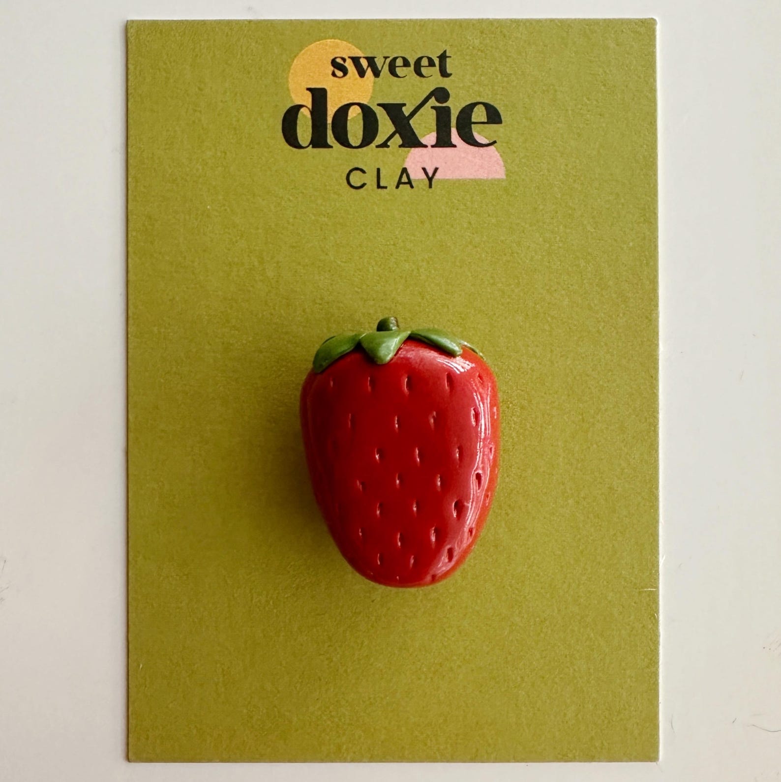 Strawberry Magnet - Handmade Fruit Polymer Clay Magnet - Etsy