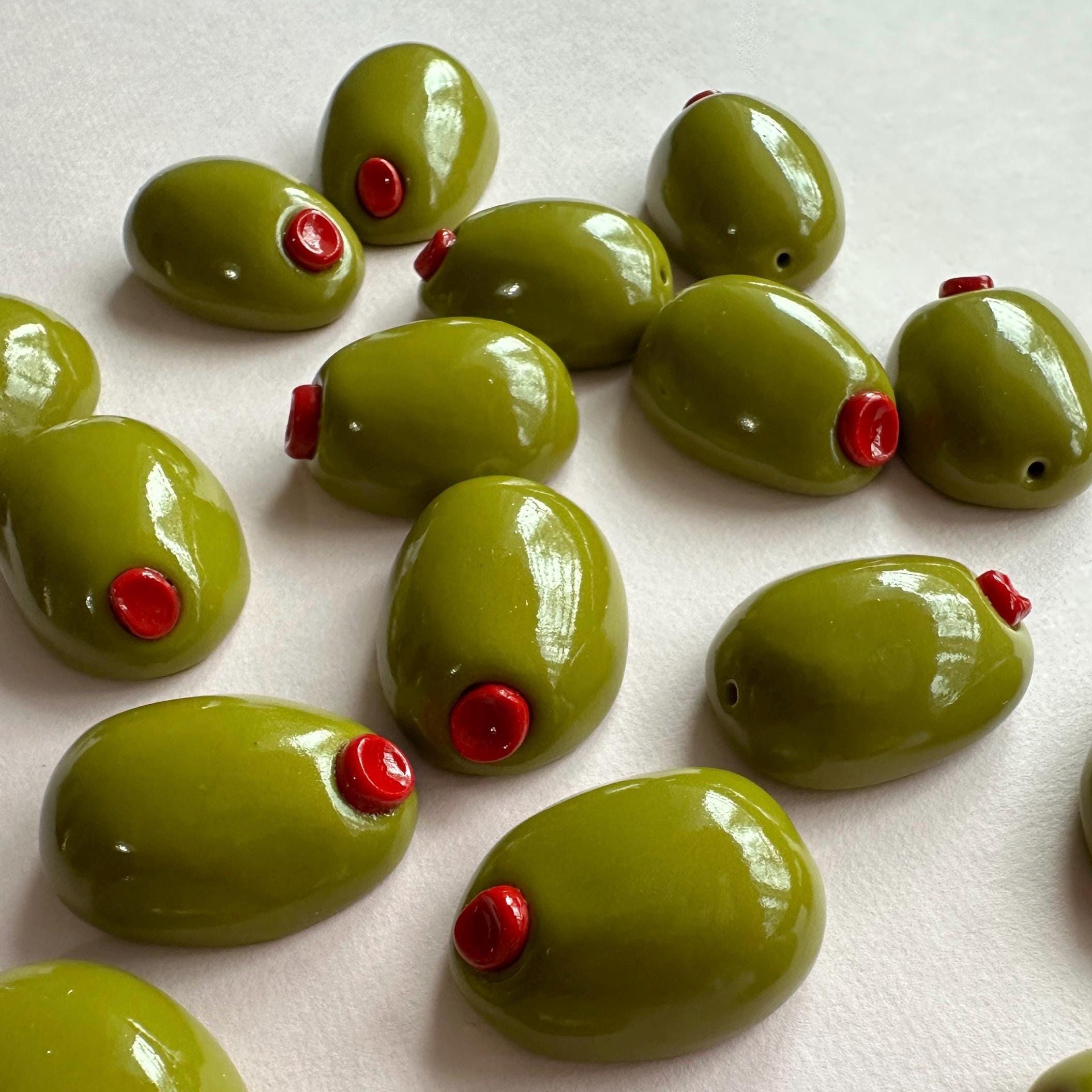 Stuffed Green Olive Magnet - Refrigerator Fruit Magnet - Etsy
