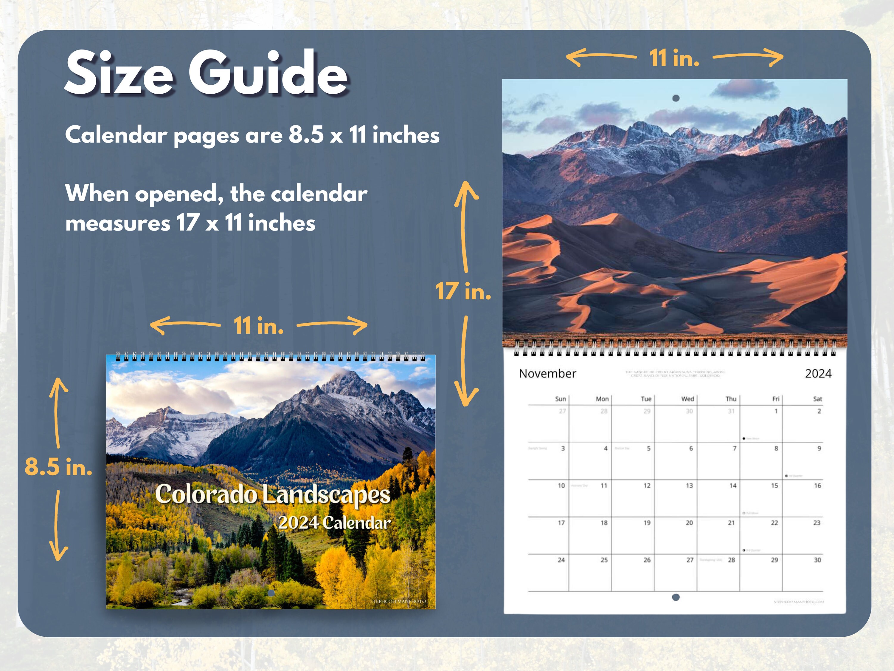 2024 Colorado Landscapes Wall Calendar, Monthly Wall Calendar, Mountain ...