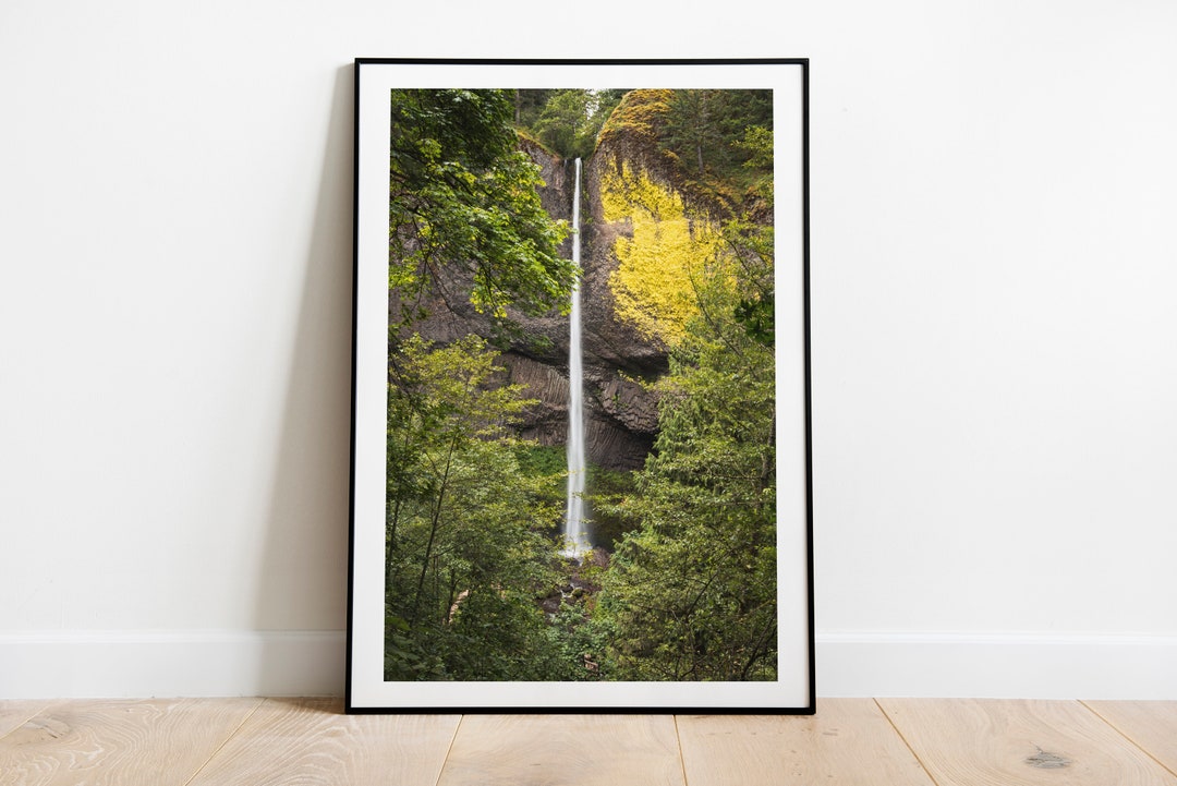 Oregon Waterfall Print, Latourell Falls Print, Pacific Northwest ...