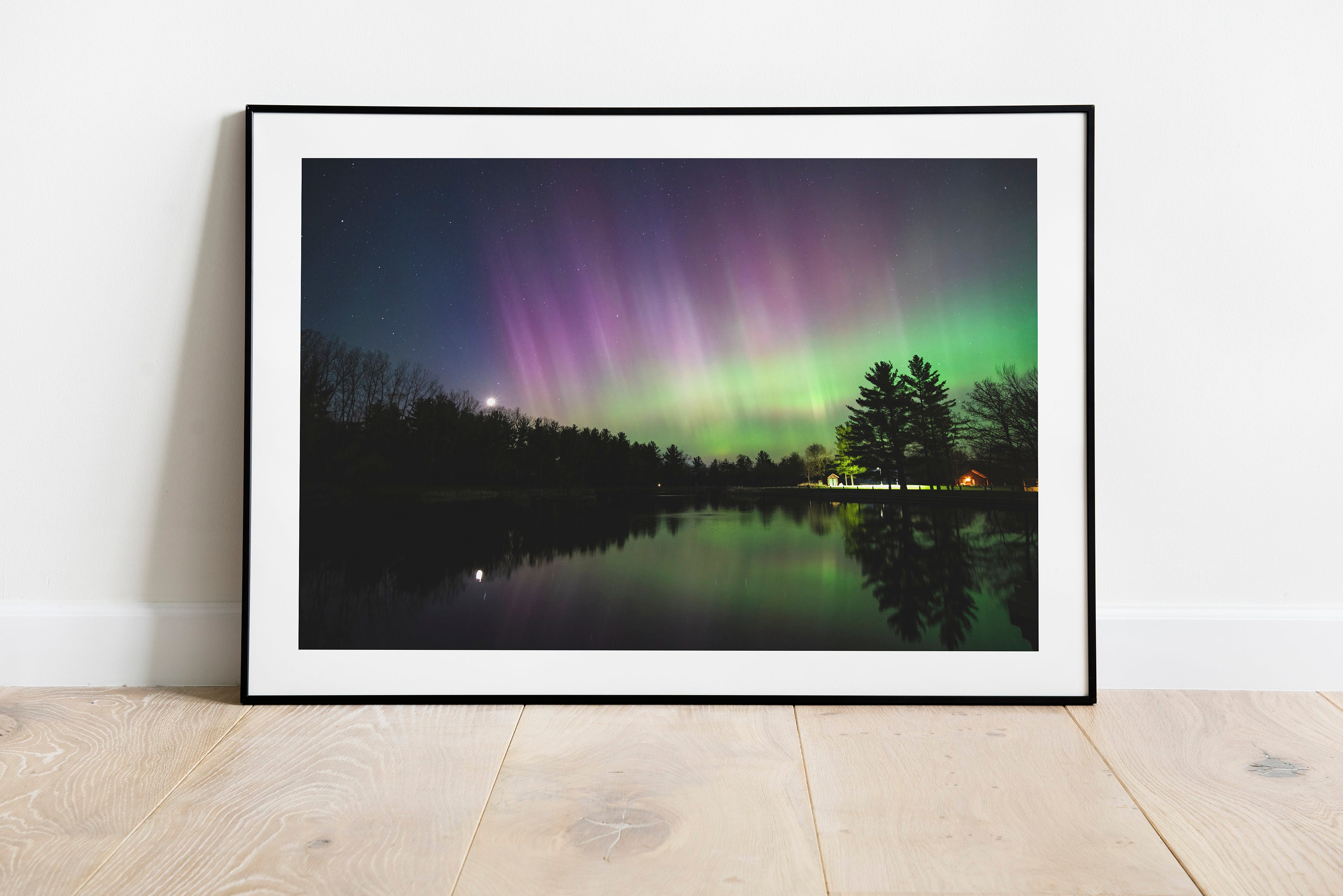 Aurora Borealis Northern Lights in Iowa Wall Art Print, Northern Lights ...