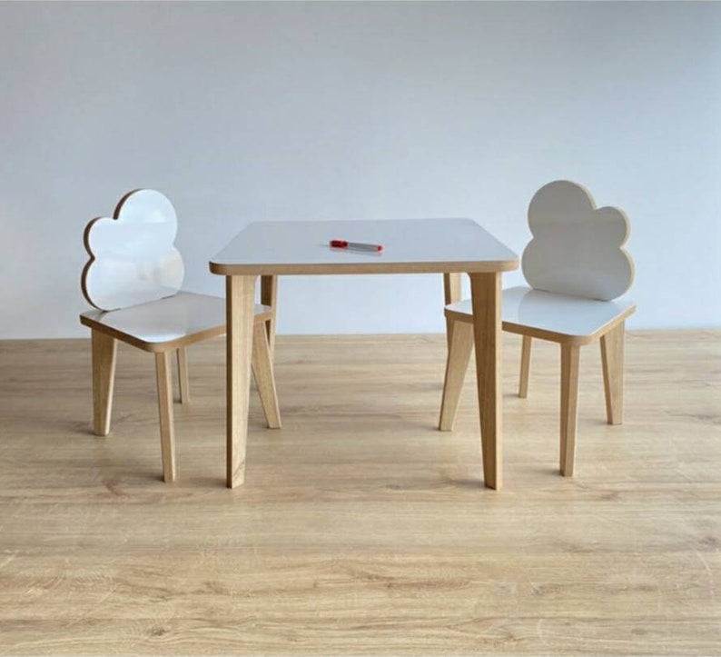Kids Table and Chairs Wooden Kids Table Kids Furniture | Etsy