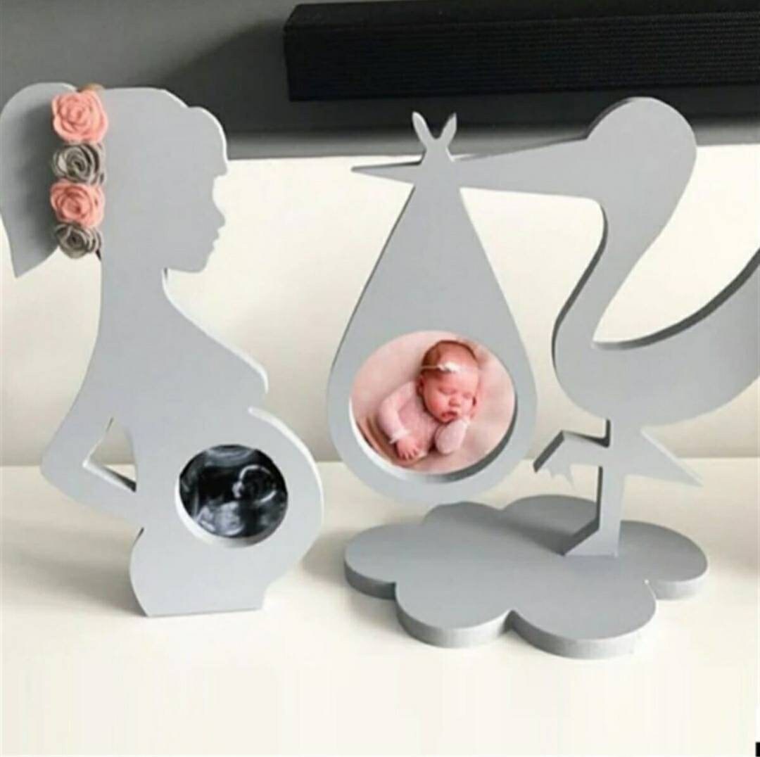 Pregnant Gift Nursery Decoration Pregnant Photo Frame With Stork ...