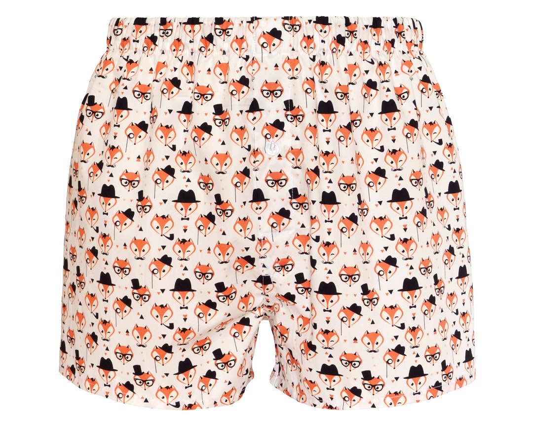 Smarty Fox Boxers - Orange Boxer Shorts - Etsy