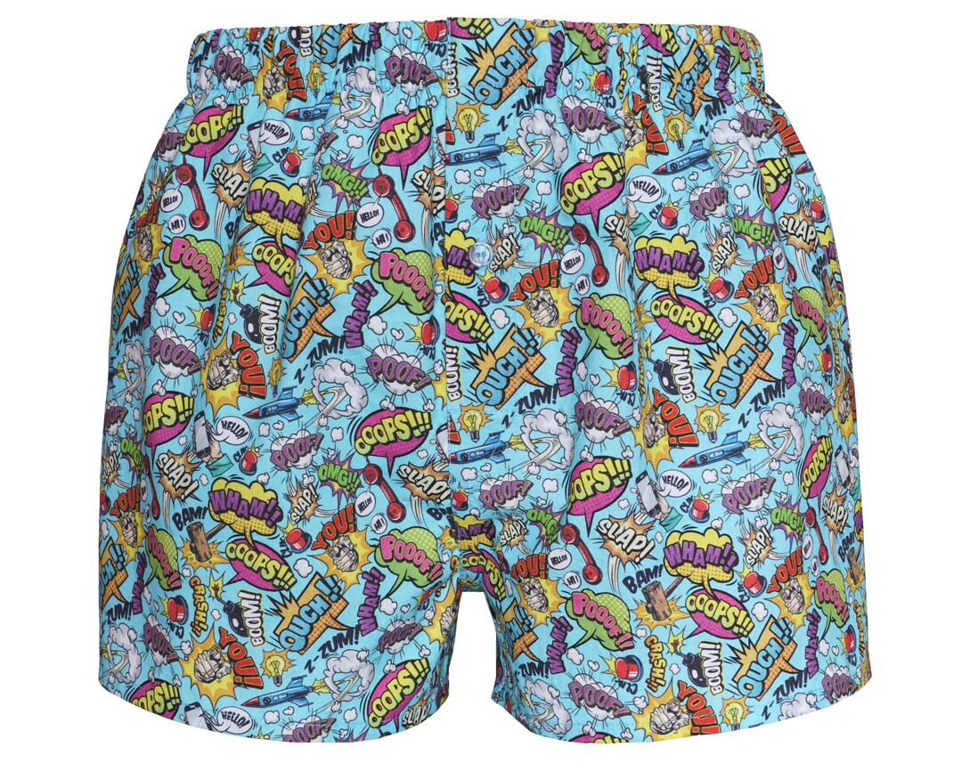 Cartoon Boxer Shorts - Comic Strip Boxers Wham Bam Oops - Etsy UK