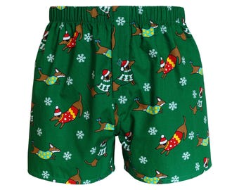 Festive Garland Boxers - Christmas Boxer Shorts - Etsy UK