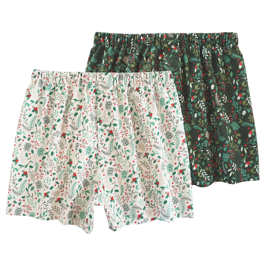 Festive Garland Boxers - Christmas Boxer Shorts - Etsy UK