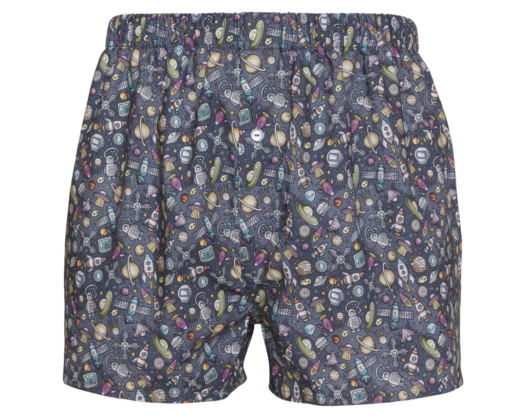 Space Life Boxer Shorts - Planets Rockets Robot Boxers - Etsy