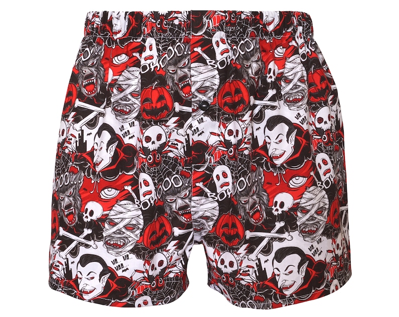 Vampire Boxer Shorts - Count Dracula and Werewolf Boxers - Halloween ...
