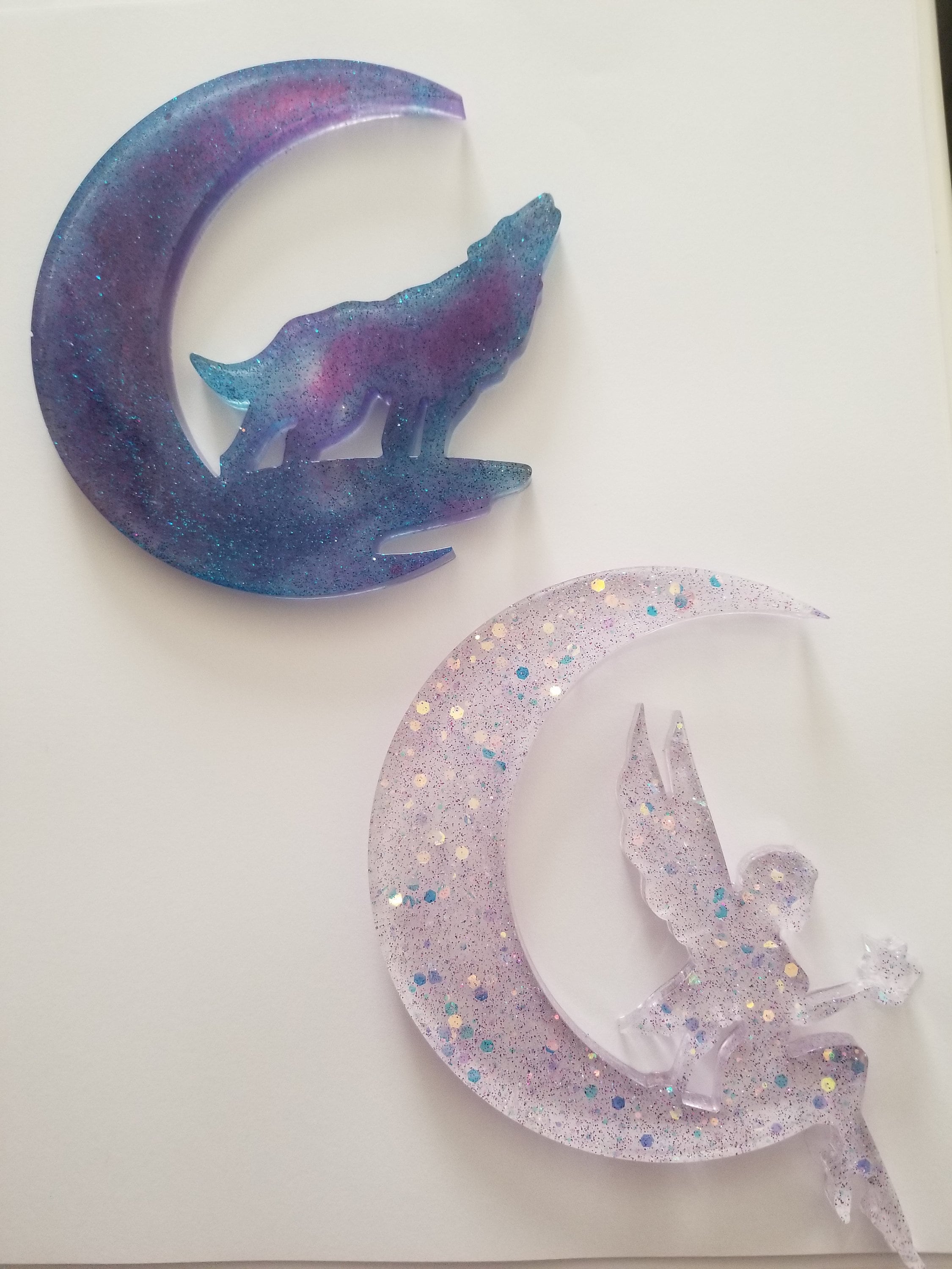 Crescent Moon Resin Figures - Etsy