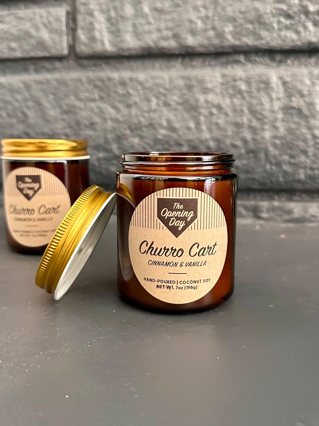 Churro Scented Candle, Baseball Inspired, Hand-poured by the Opening ...