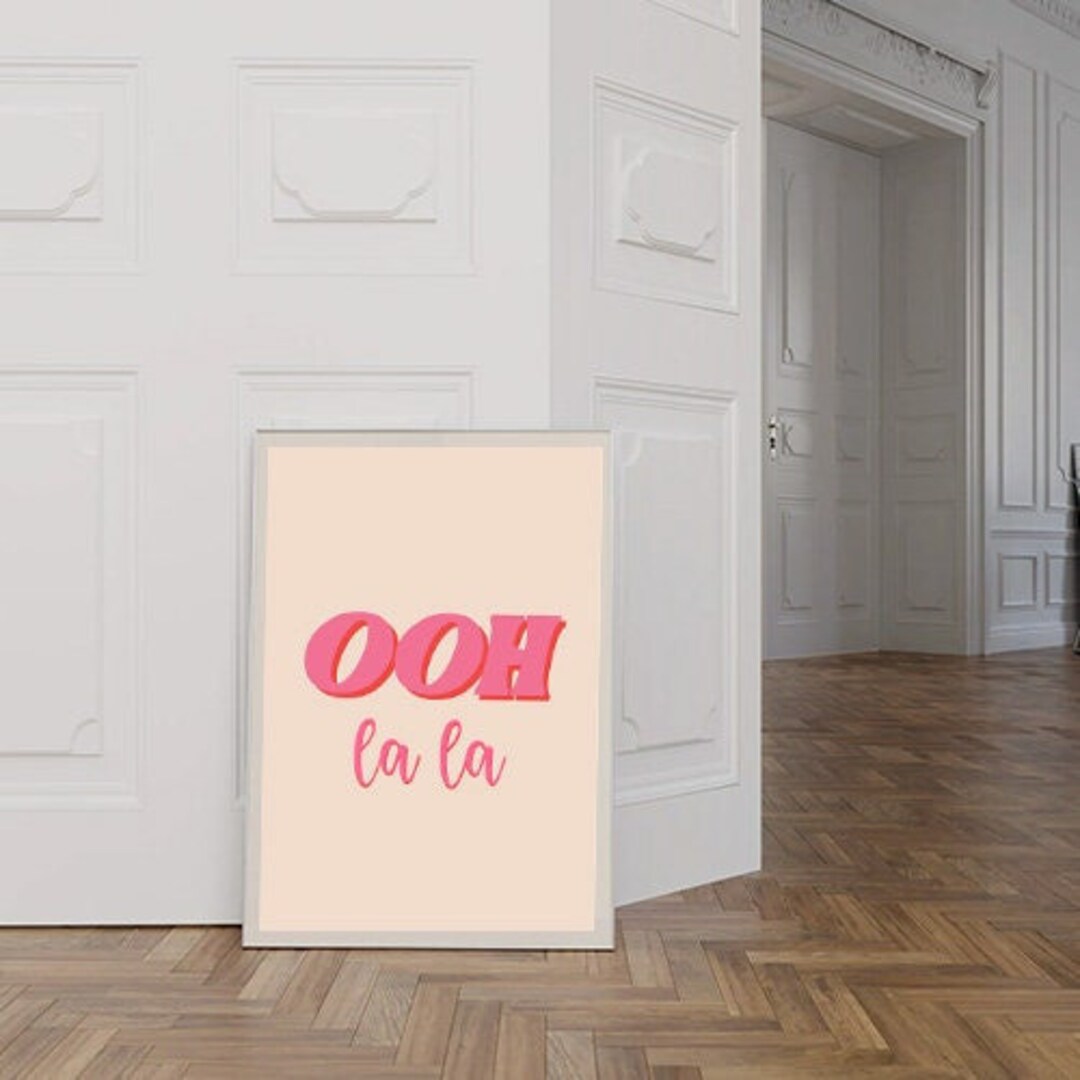 Ooh La La Poster, Typography Poster, Retro Poster, Retro Artwork ...