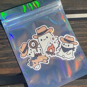 Cowboy Ghost Sticker Pack, Sticker Bundle, Halloween Cute Ghost ...