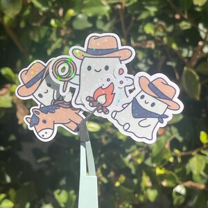 Cowboy Ghost Sticker Pack, Sticker Bundle, Halloween Cute Ghost ...