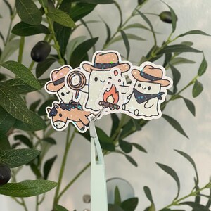 Cowboy Ghost Sticker Pack, Sticker Bundle, Halloween Cute Ghost ...