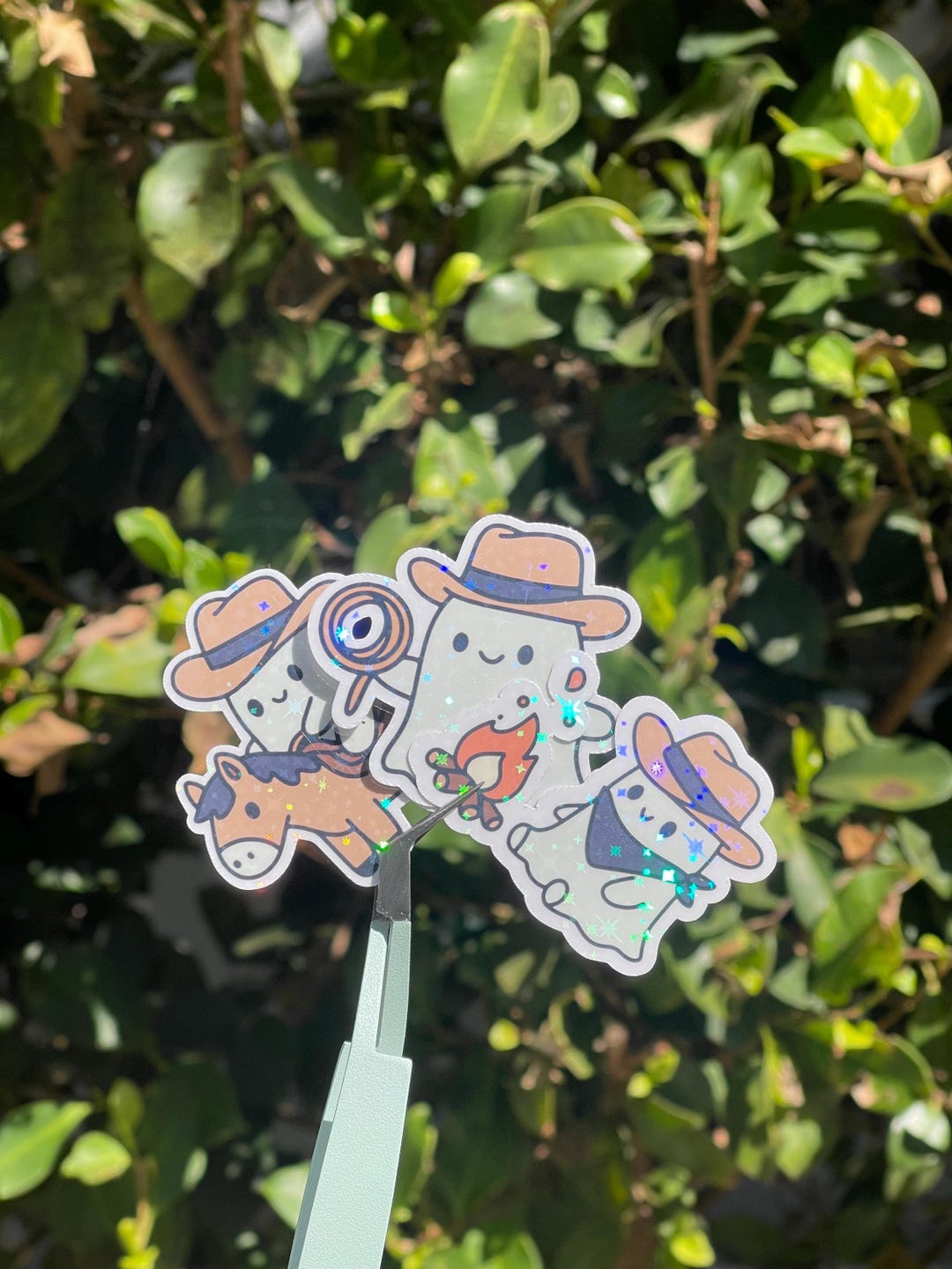 Cowboy Ghost Sticker Pack, Sticker Bundle, Halloween Cute Ghost ...