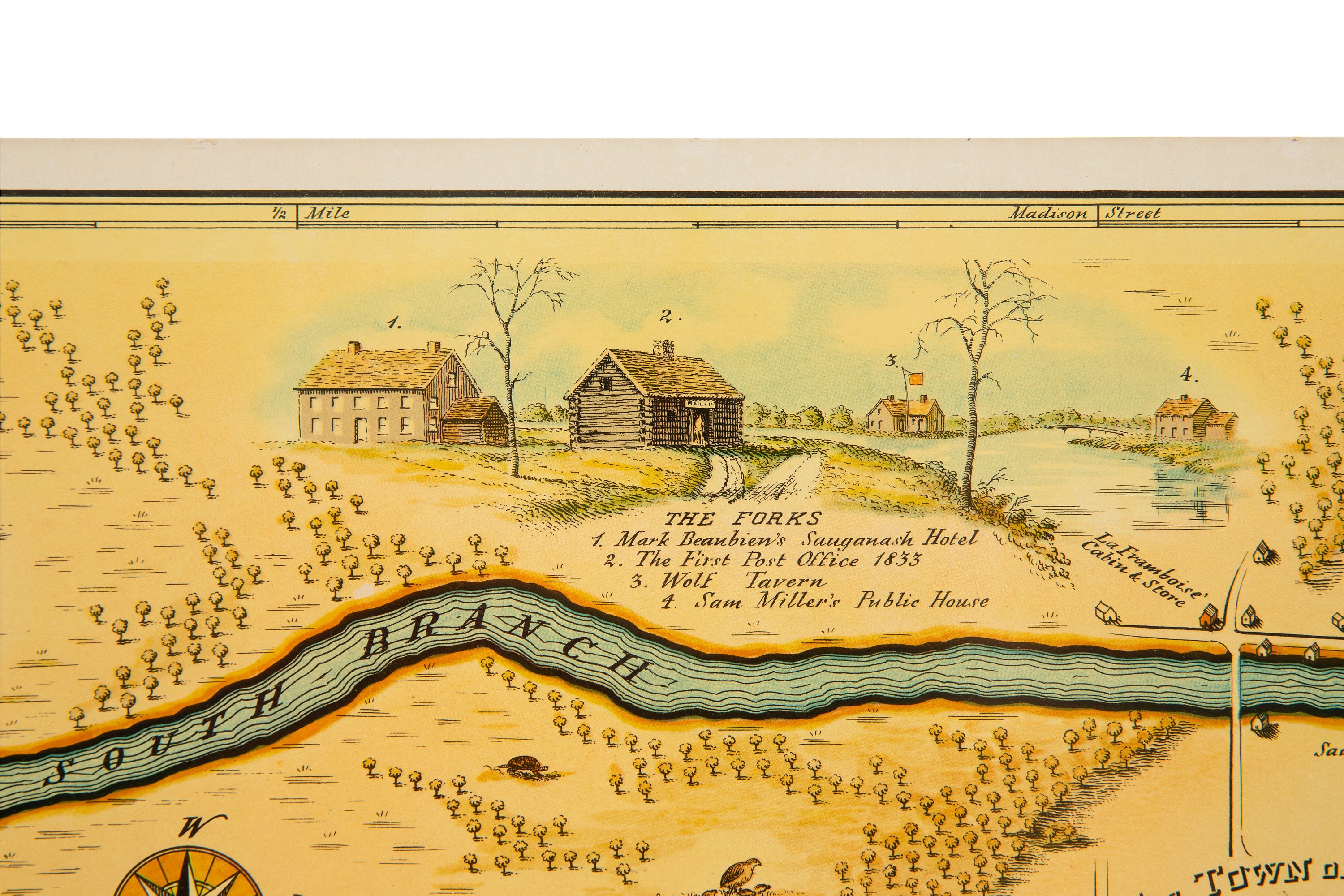 Original 1933 Pictorial Map of Chicago - Etsy